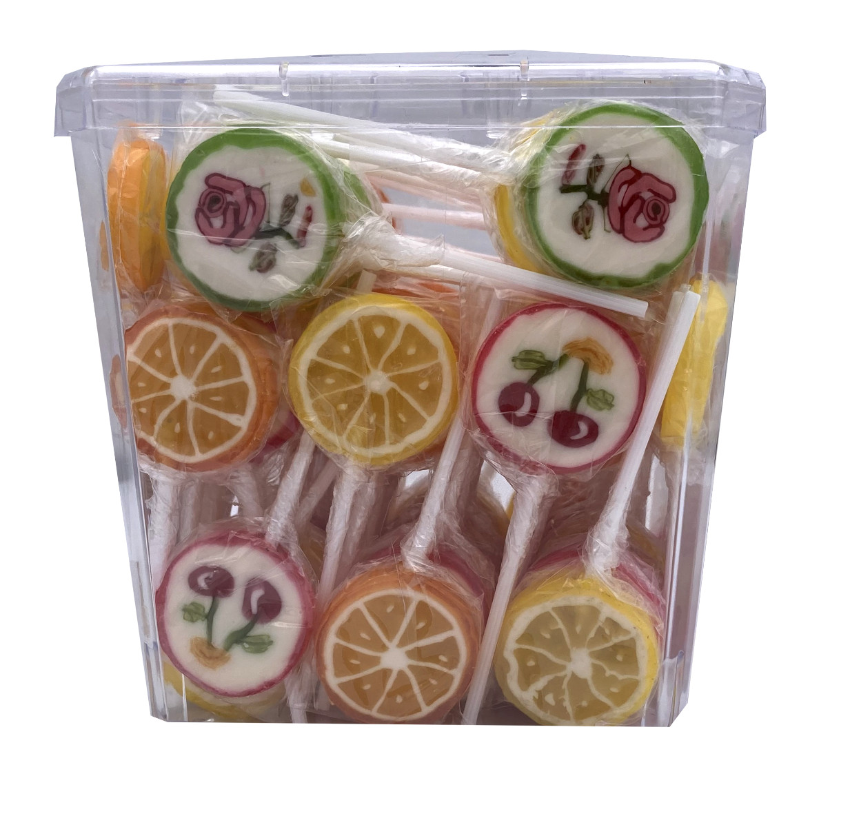 Sucette ronde MIEL/FRUITS 12g, la boite de 100 - Naturapi