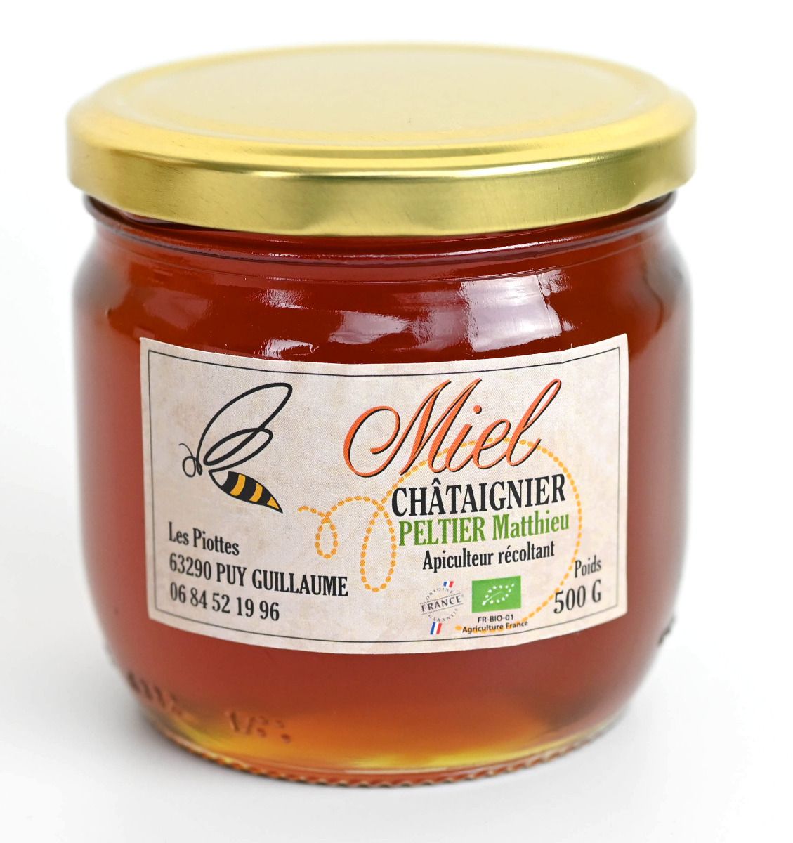 Miel de Châtaignier BIO, le pot 500g - Naturapi