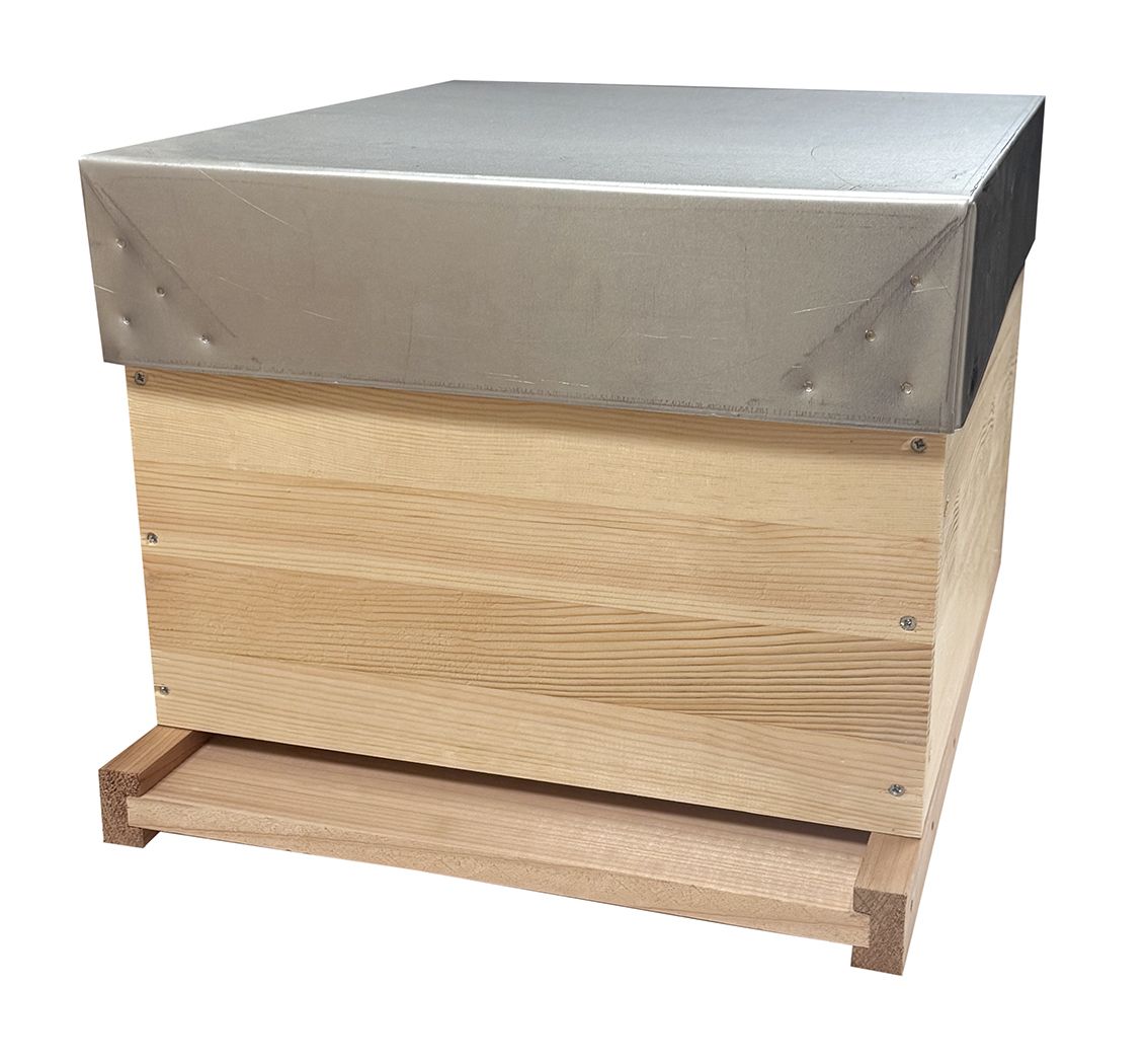 Ruche Dadant 10 Plancher cryptomeria + Corps épicéa + Toit 105mm - Naturapi