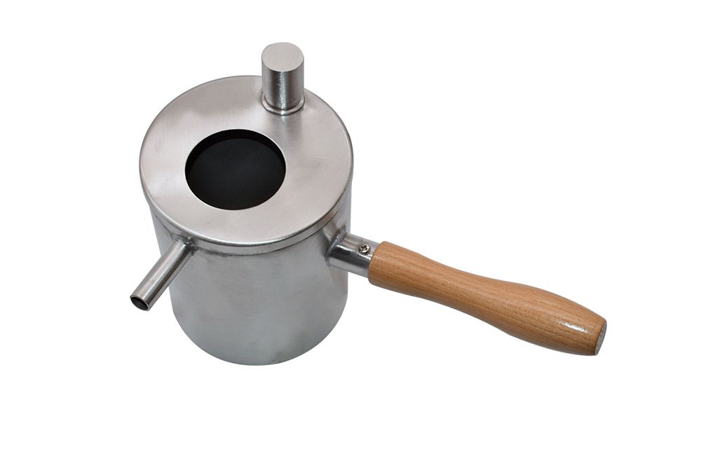 Burette double paroi en inox et bois - Naturapi