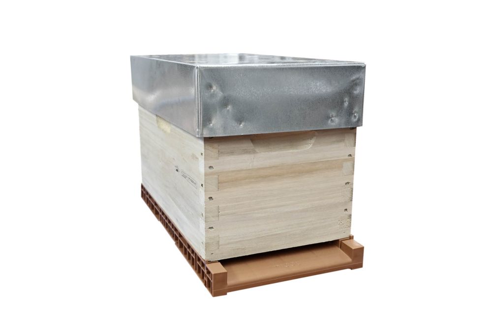 Ruchette en paulownia Dadant 6 avec plancher plastique Nicot - Naturapi ...