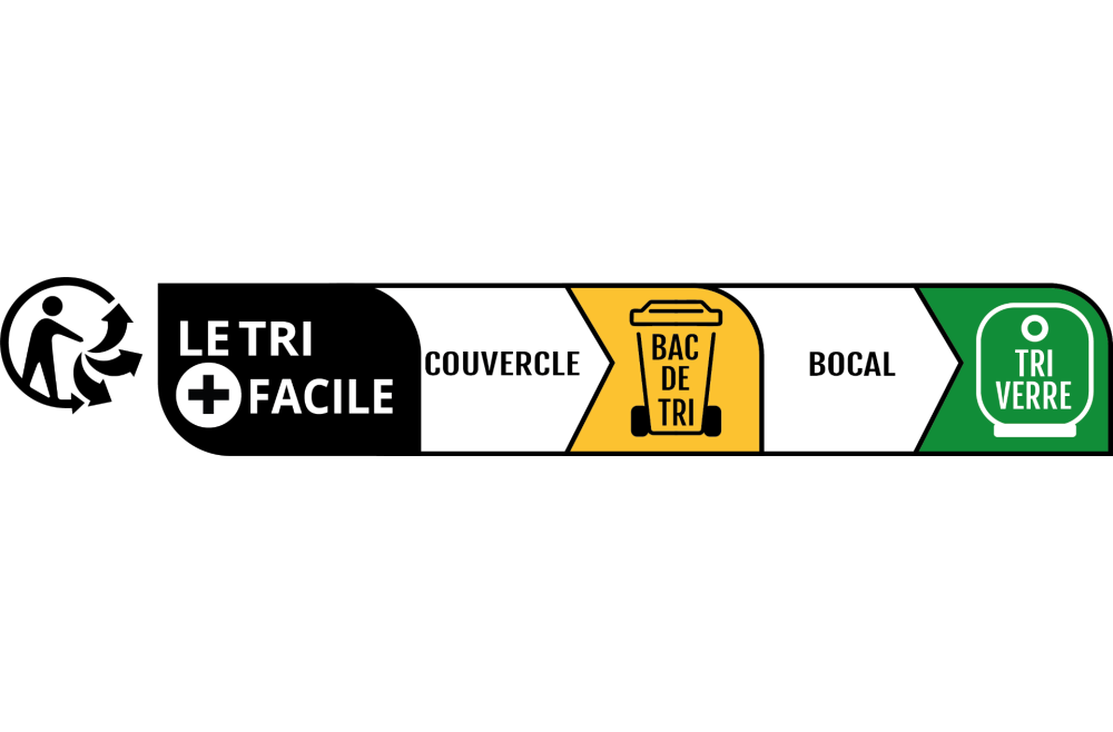 Etiquette "info-tri" pour verre et métal, la boite de 1000 - Naturapi